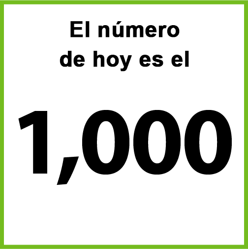 El número de hoy: 1,000 | Math At Home